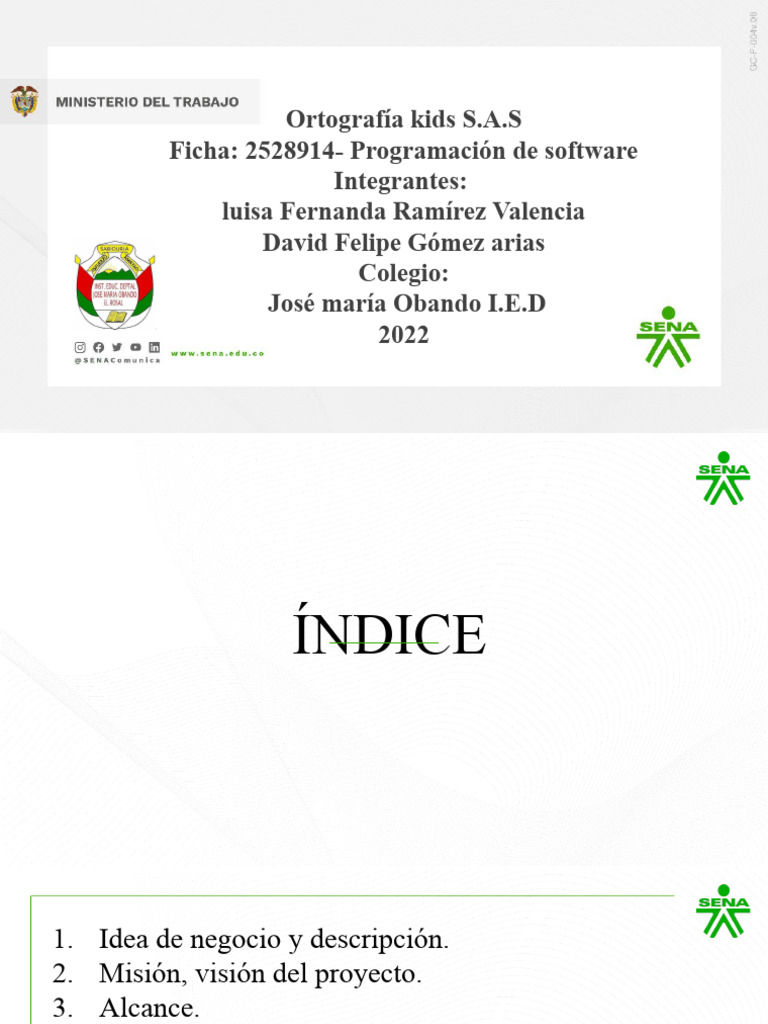 Presentacion Proyecto Sena | PDF | Enseñando | Aprendizaje