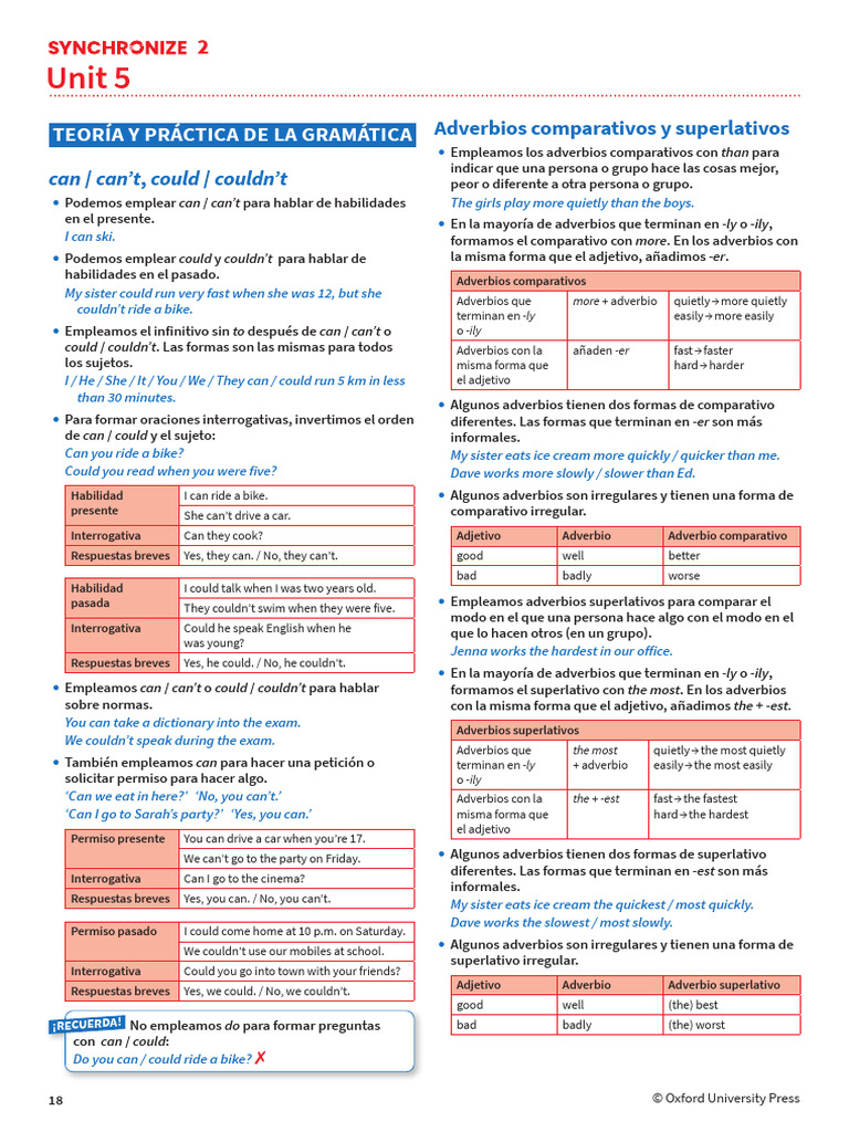 Contents Exam Unit 5 | PDF | Adverb | Linguistics