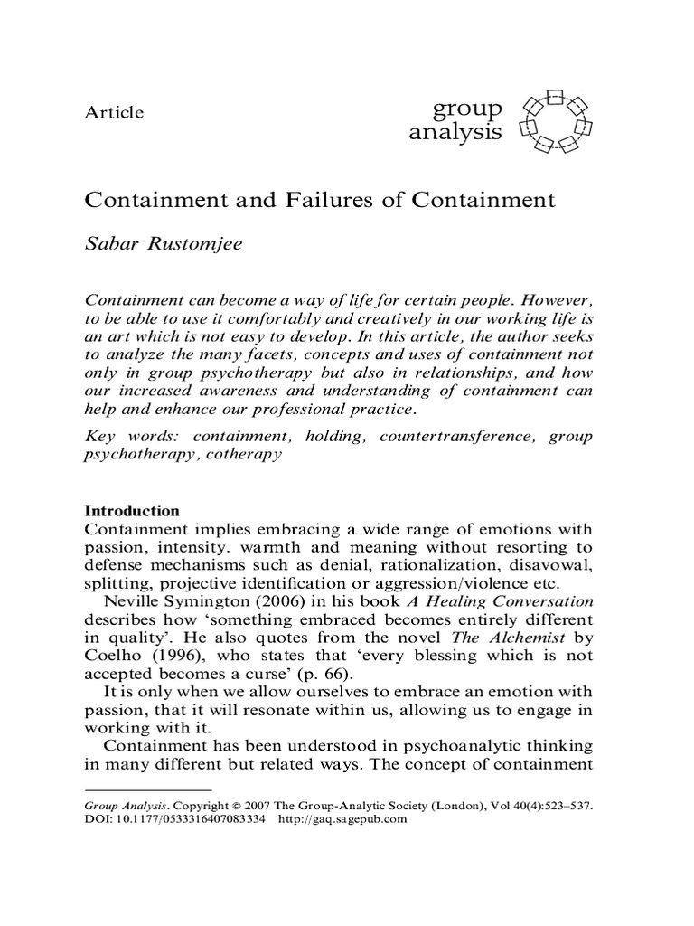 Stomjee-2007-Containment and Failures of Containment | PDF ...