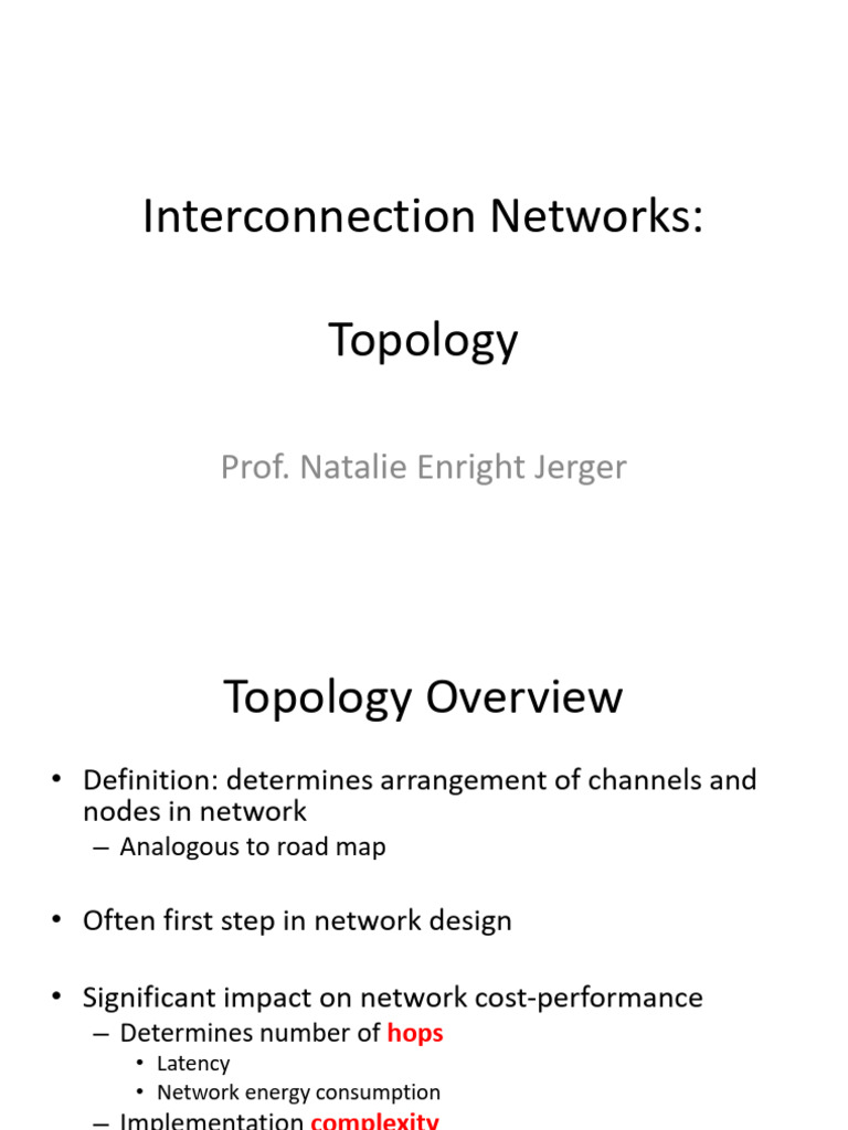 Lect09 Interconnects 2 Topology | PDF | Network Topology | Routing