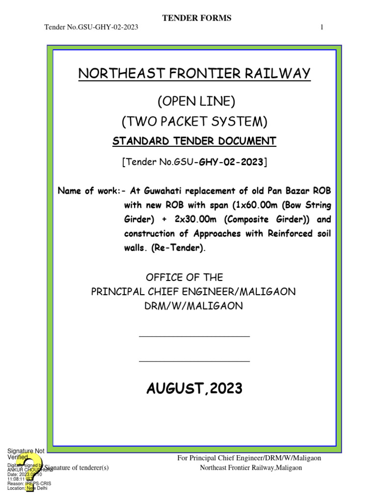 Tender Document | PDF | Limited Liability Partnership | Joint Venture