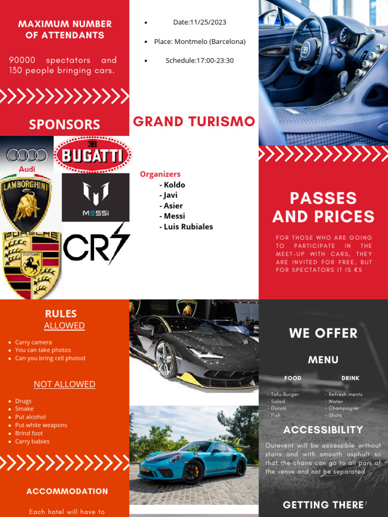 Naranja Blanco Gris Vintage Marketing Tríptico Folleto | PDF