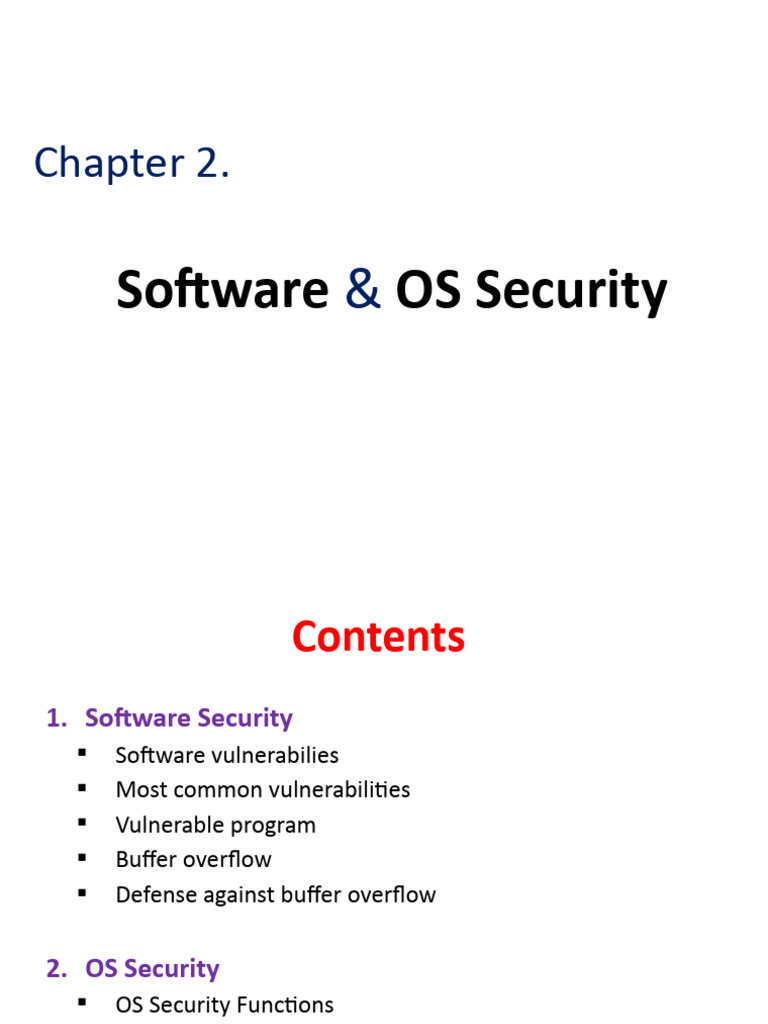 Chapter 2-Software-OS-Security | PDF