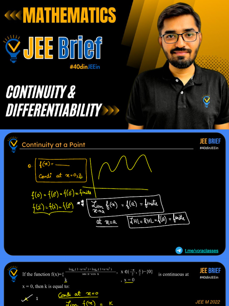 Understanding Continuity and Differentiability | PDF | Continuous ...