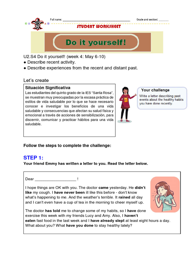 S4 W4 UA2 - 5th - Worksheet | PDF | Lingüística