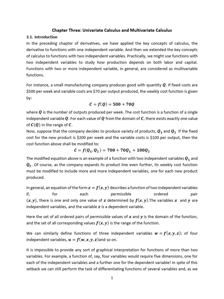 Chapter Three | PDF | Derivative | Function (Mathematics)
