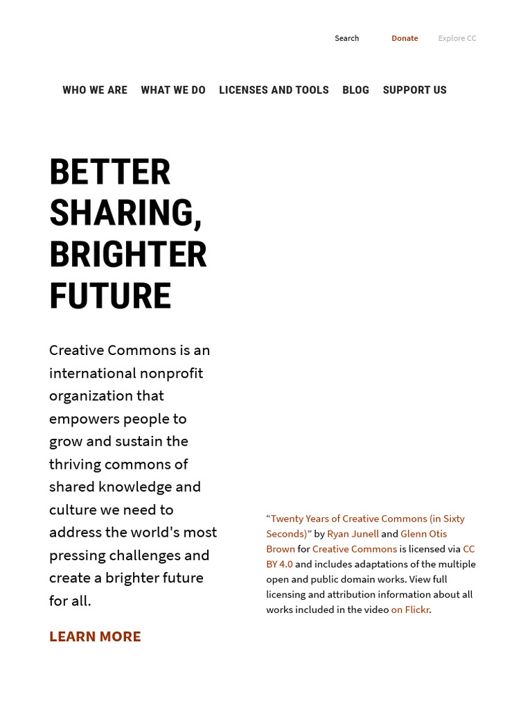 Homepage - Creative Commons | PDF | Creative Commons License | Creative Commons