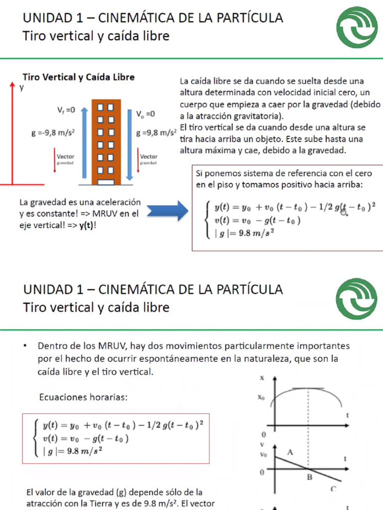 Tiro Vertical y Caida Libre | PDF