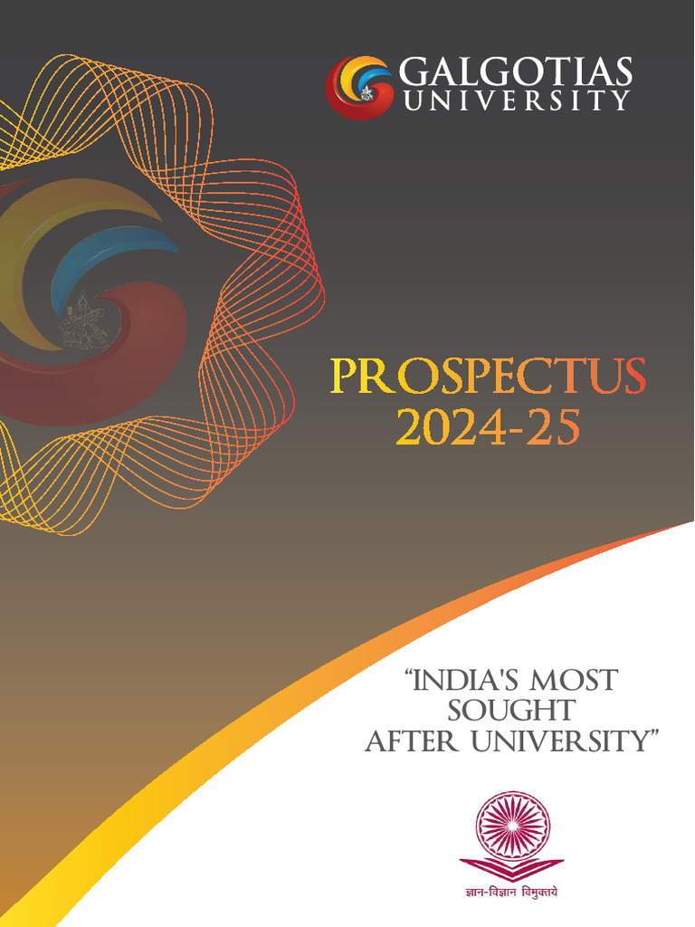 Galgotias University 2024-25 Prospectus | PDF | Learning