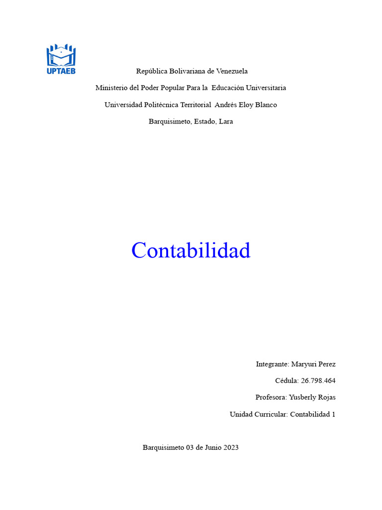 Informe Contabilidad | PDF | Contabilidad | Business