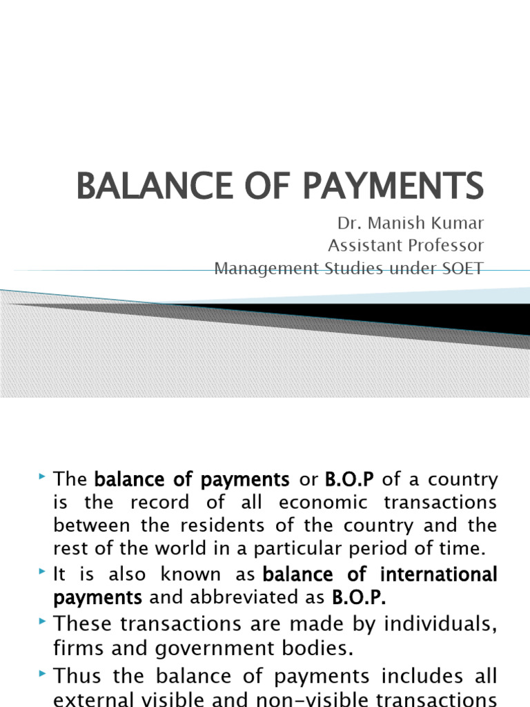 Balance of Payments | PDF | Balance Of Payments | Capital Account