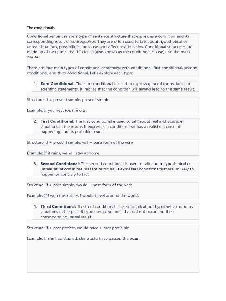 The Conditionals | PDF | Syntax | Language Mechanics