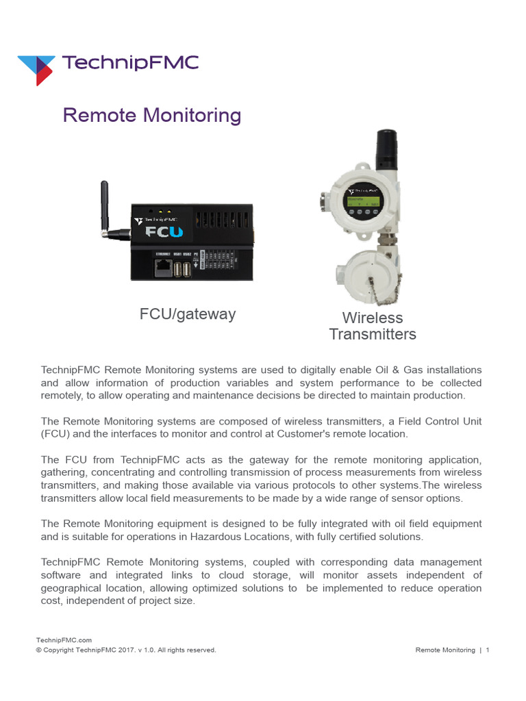 Brochure Remote Monitoring | PDF | Wireless | Information And ...