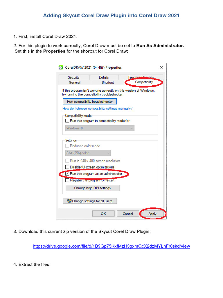 Manually Install Skycut Plugin For Corel Draw 2021 | PDF