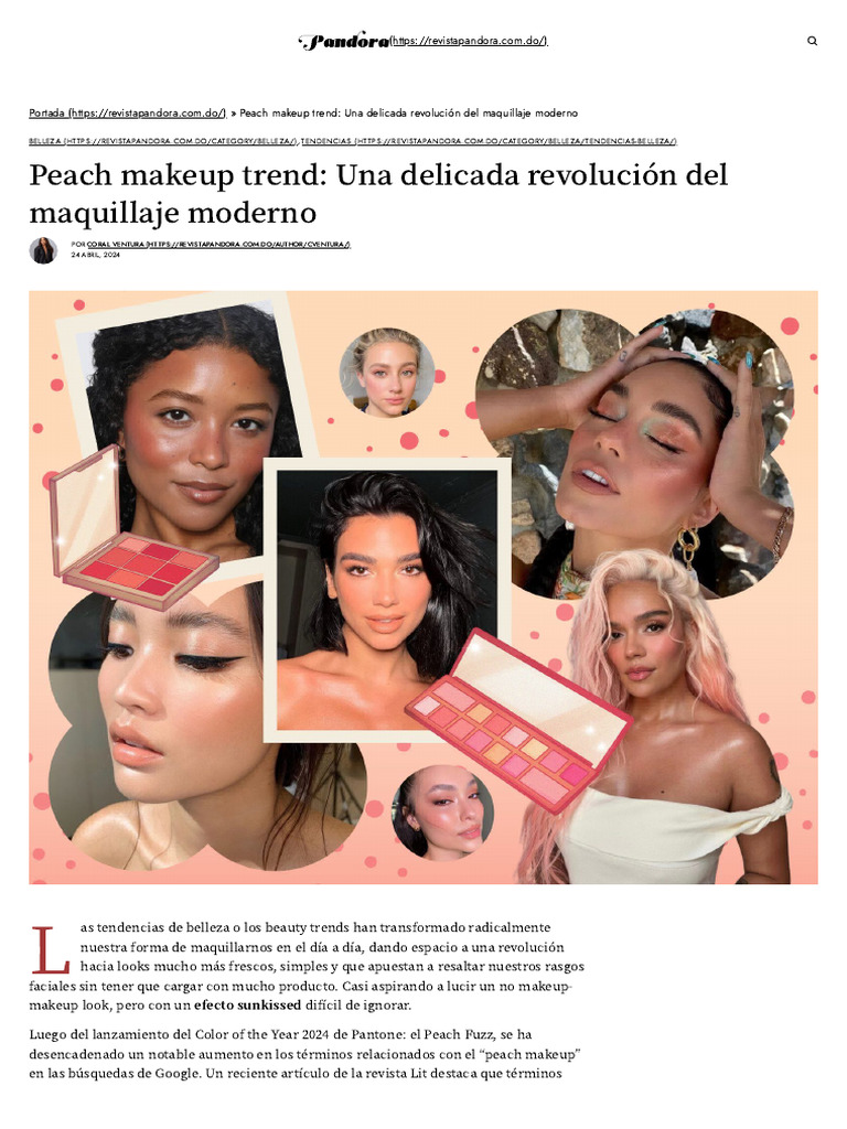 Peach Makeup Trend - Una Revolución Del Maquillaje Moderno | PDF | Moda