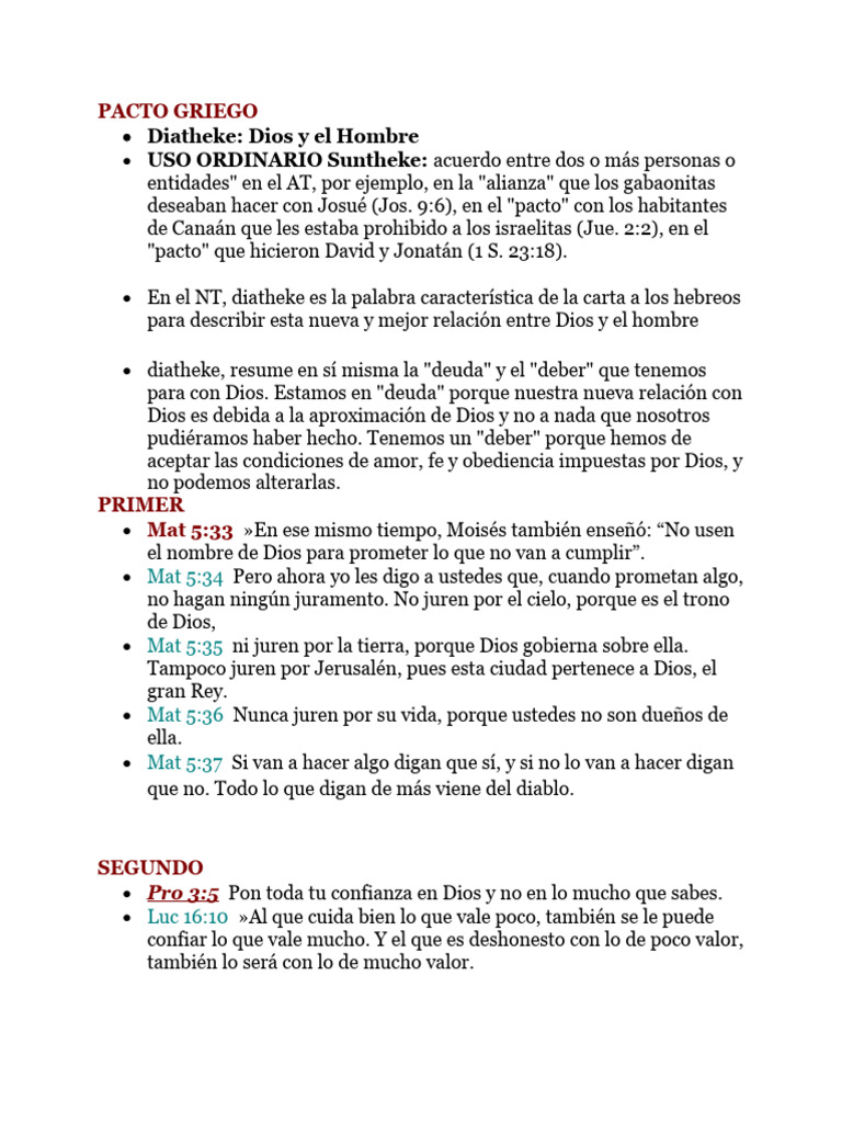 PACTO GRIEGO | PDF | Creencia religiosa y doctrina | Contenido bíblico