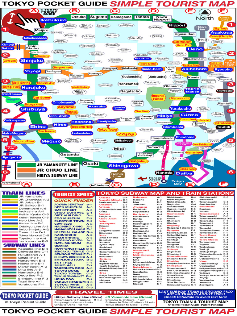 TPG Tourist Map | Download Free PDF | Tokyo | Railway Companies