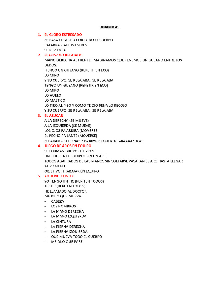 Dinámicas Divertidas para Grupos | PDF