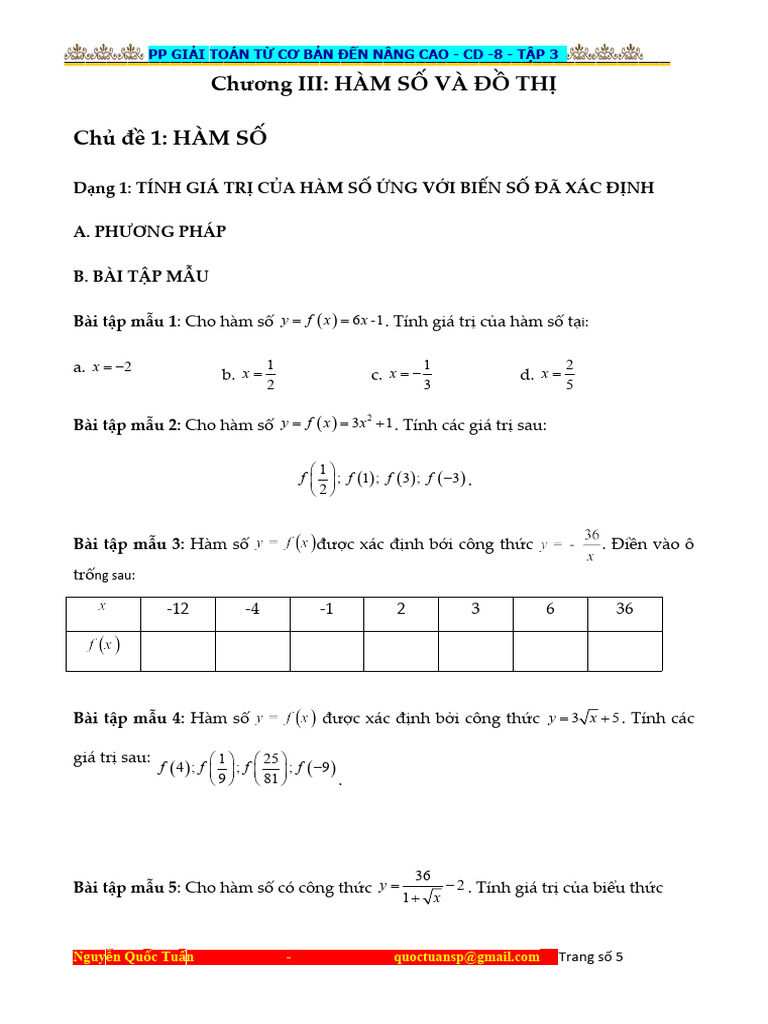 08.0 C 3 HSVDT CD 1 HS Dang 1 Tinh Gia Tri Cua Ham So Ung Voi Bien 5 13 ...
