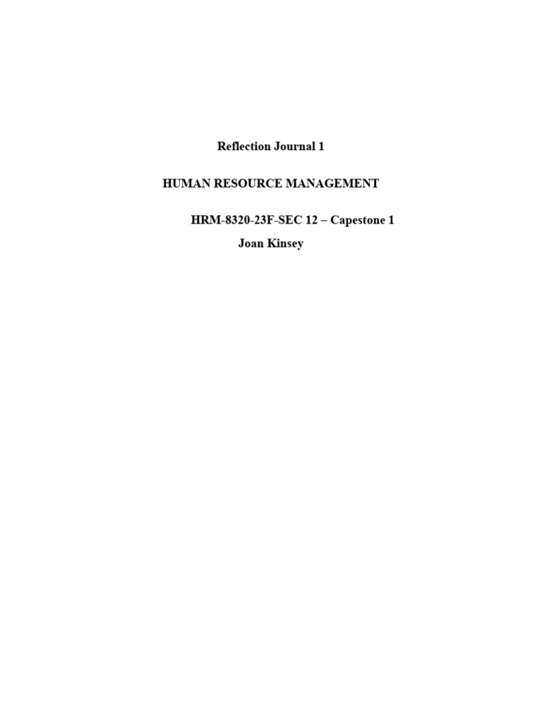 Reflection Journal 1 | PDF | Learning | Leadership