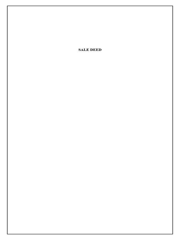 Draft Sale Deed | Download Free PDF | Deed | Receipt