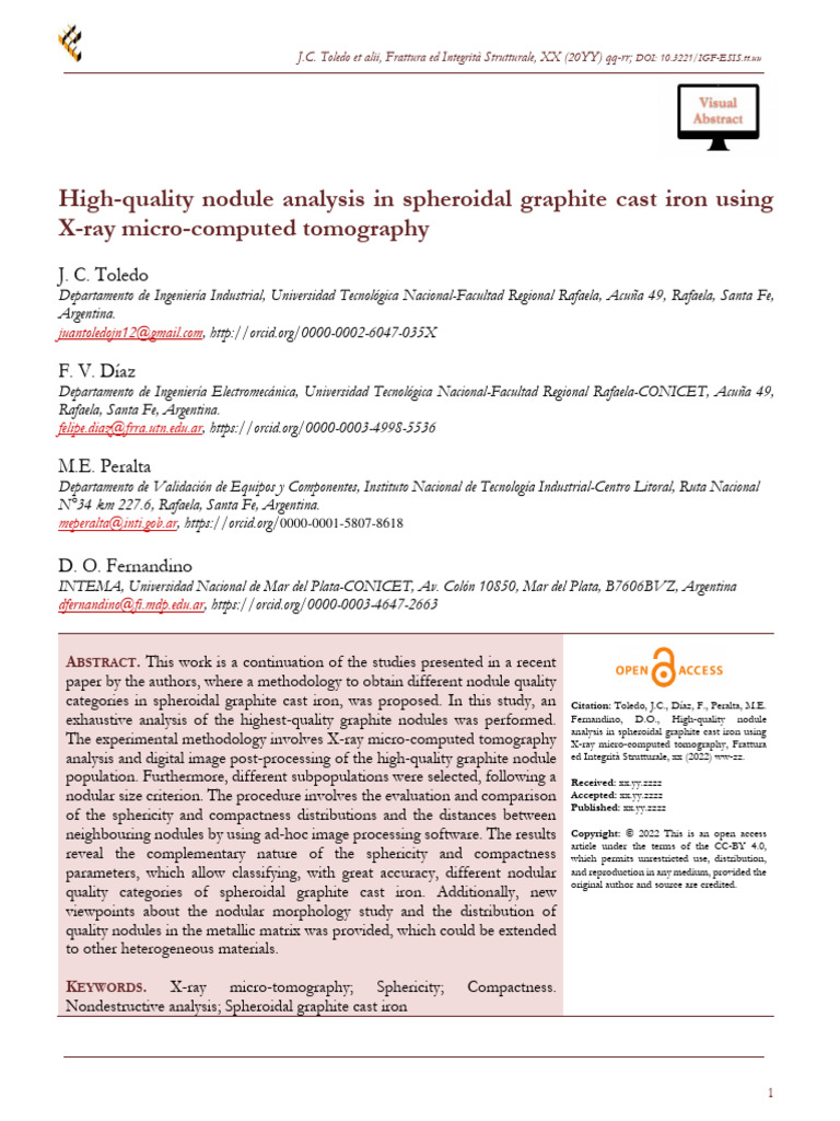 2022-High Quality Nodule Analysis in Spheroidal Graphite Cast Iron Using TC | PDF | Cast Iron ...