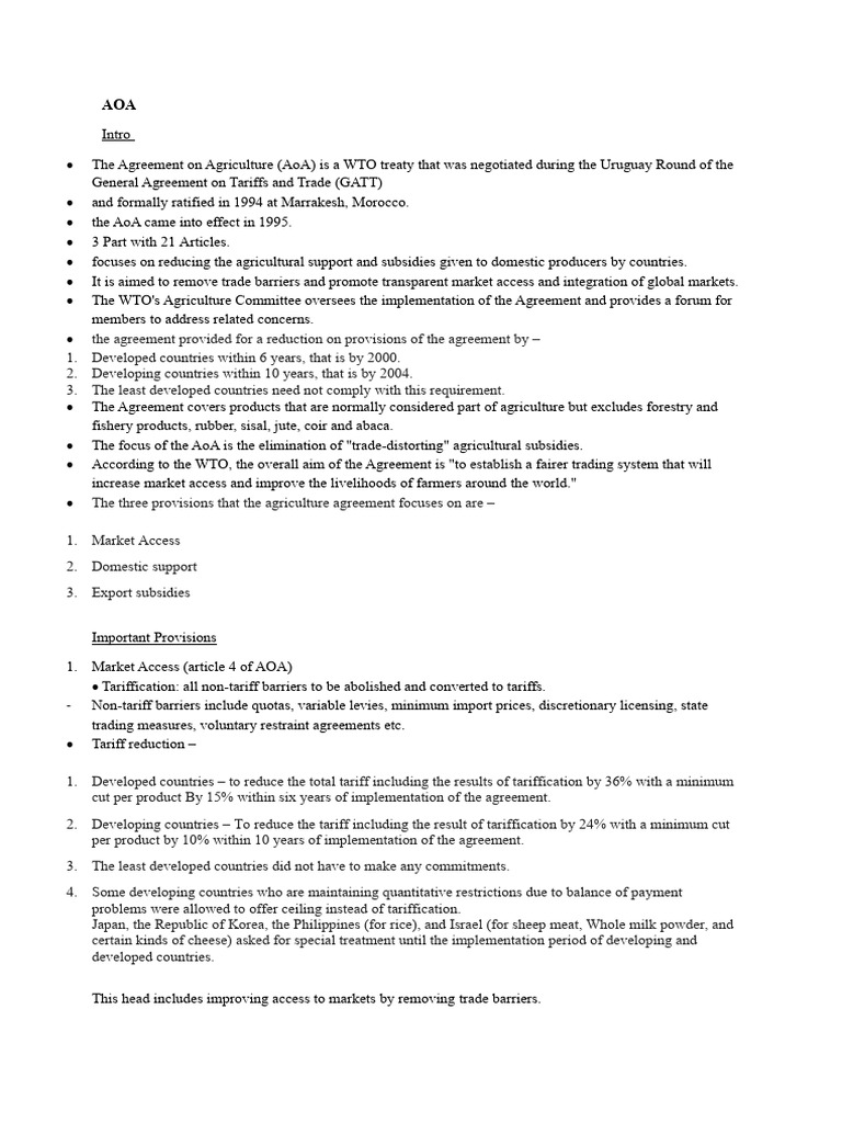 Aoa Unit 3 Itl Download Free Pdf Subsidy World Trade Organization