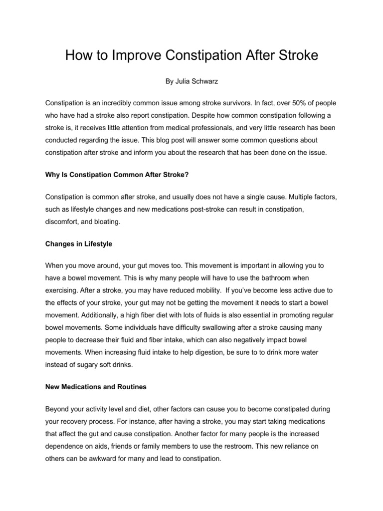 BLOG14 | PDF | Constipation | Stroke
