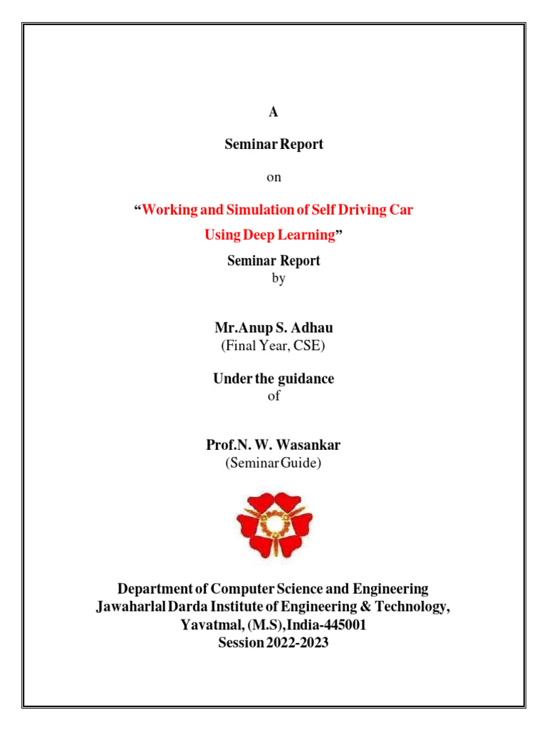Working and Simulation of Self Driving Car Using Deep Learning | PDF ... Working and Simulation of Self Driving Car Using Deep Learning | PDF ...