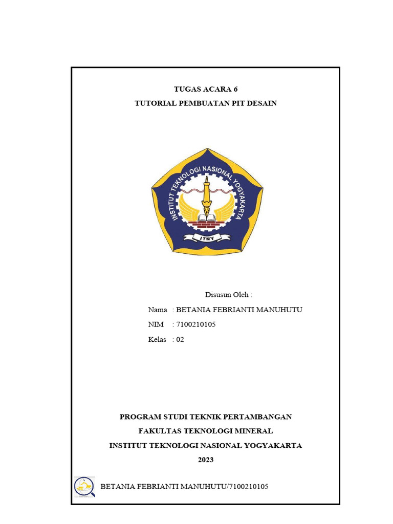 Tutorial Desain Pit Tambang 3D | PDF