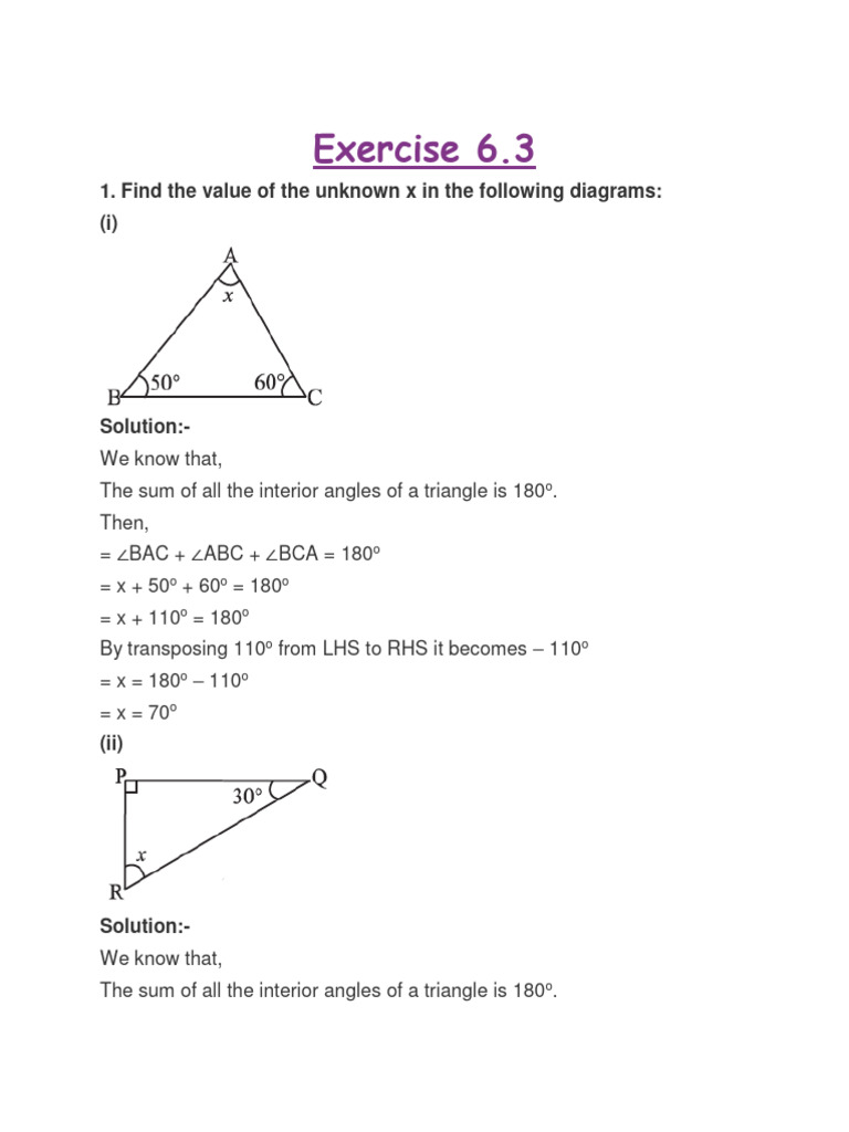 Ex6 3 | PDF | Triangle | Euclidean Geometry