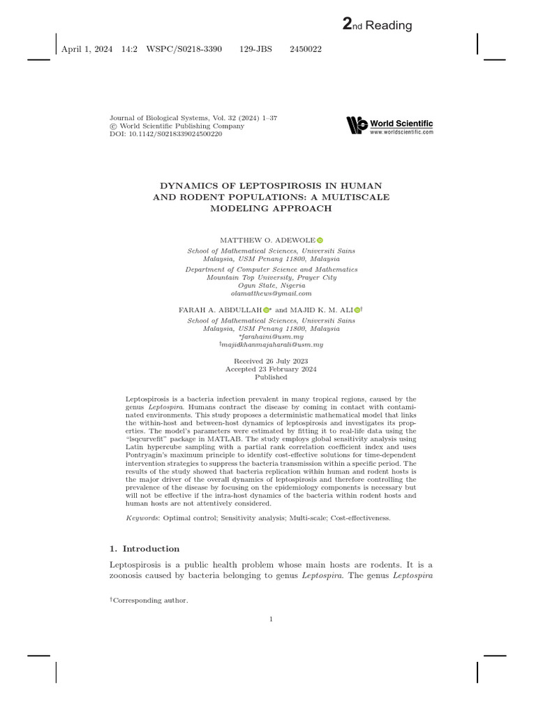 2024 - 3-Paper 2 | PDF | Sensitivity Analysis | Applied Mathematics