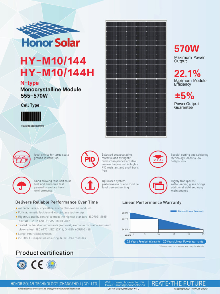 Datasheet MFVHN Mo 144 560w | PDF