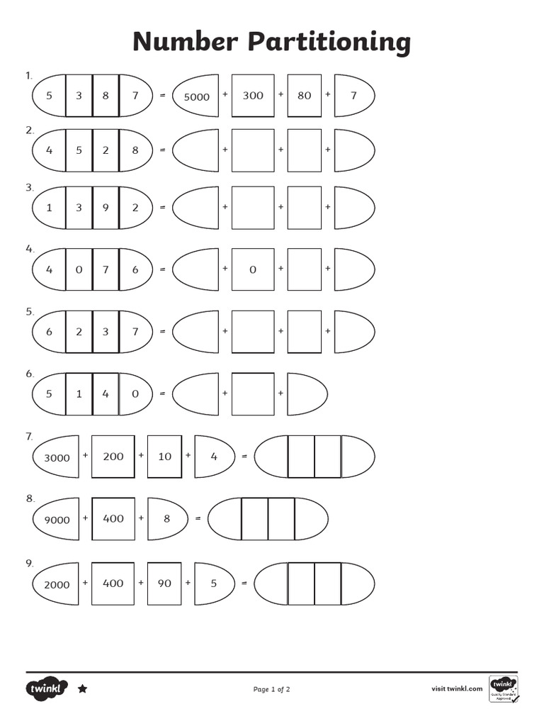 t2 M 4783 Thousands Hundreds Tens and Ones Number Partition Activity ...