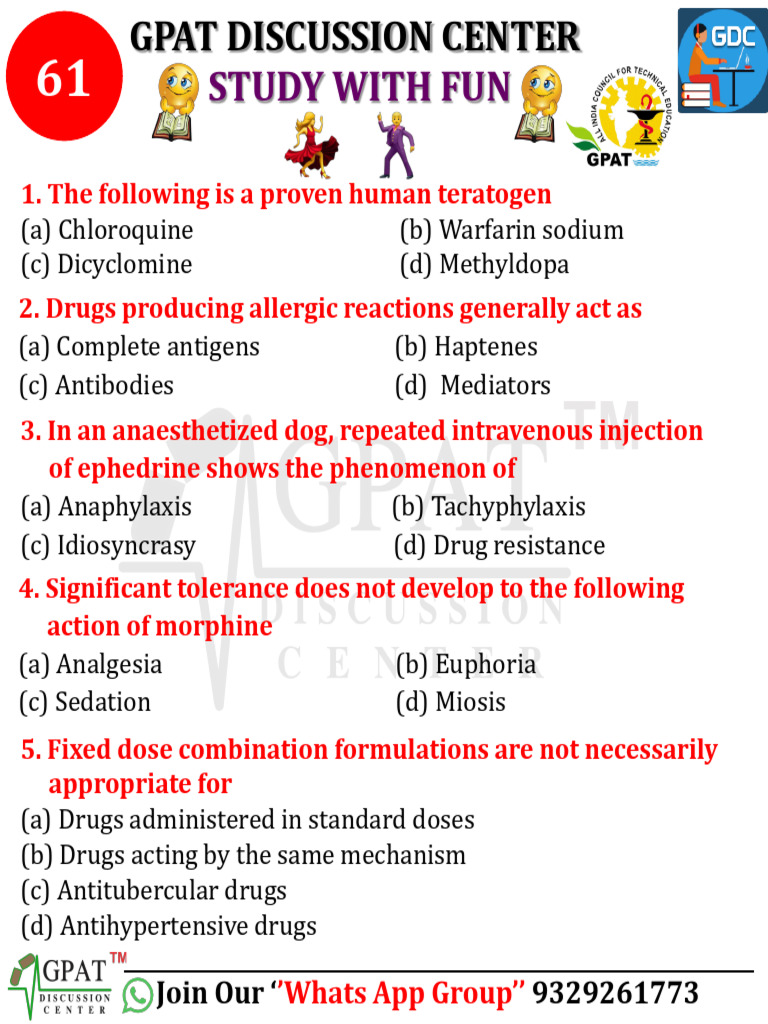 GDC Study With Fun - 4 | PDF | Drugs