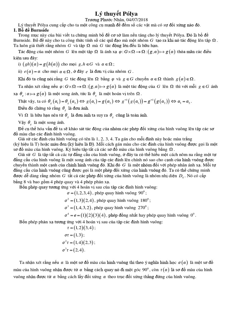 Lý thuyết Pólya | PDF