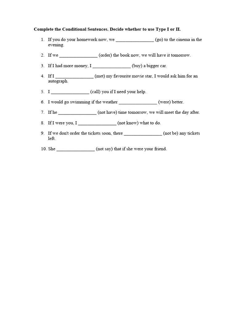 1º y 2º Conditional | PDF