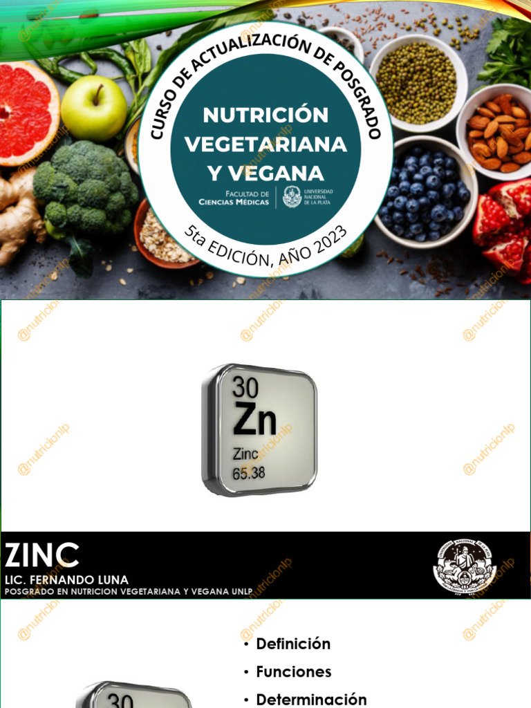 Clase 5 - Zinc. | PDF | Zinc | Calcio