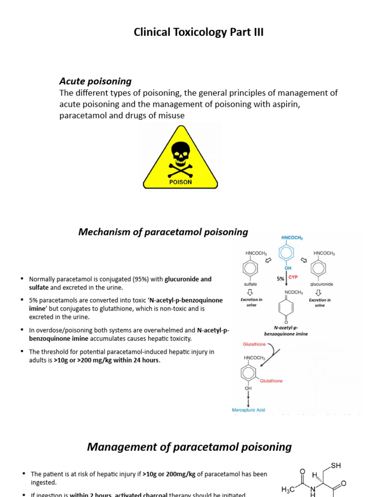 Acute Poisoning Management Guide | PDF | Liver | Toxicology