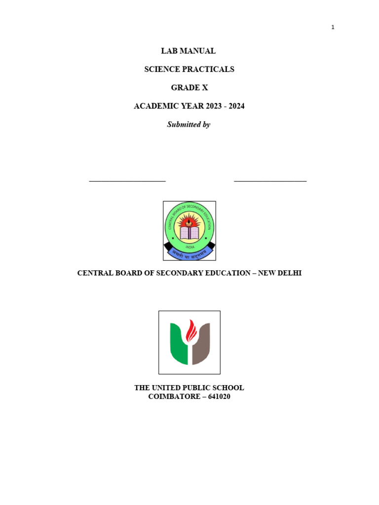 PHYSICS Lab Manual t1 - 30 | PDF | Mirror | Optics