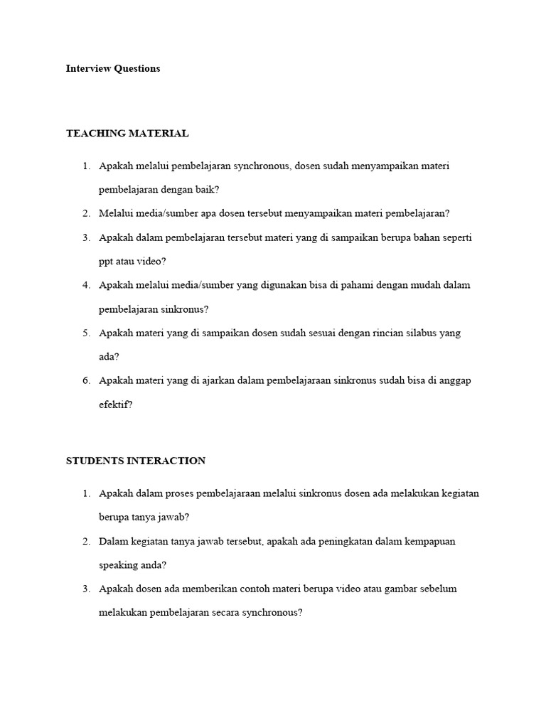 Interview Questions 3 ASPECTS | PDF Interview Questions 3 ASPECTS | PDF