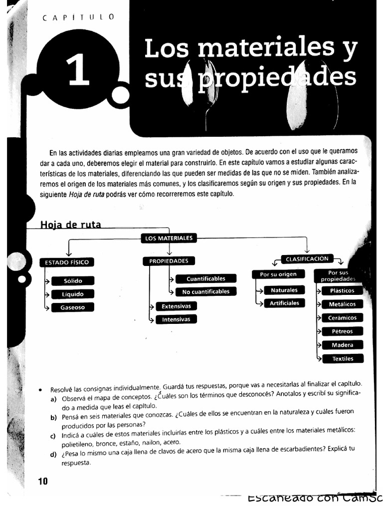 Cap. 1 los materiales y sus propiedades-cs naturales 1er año | PDF