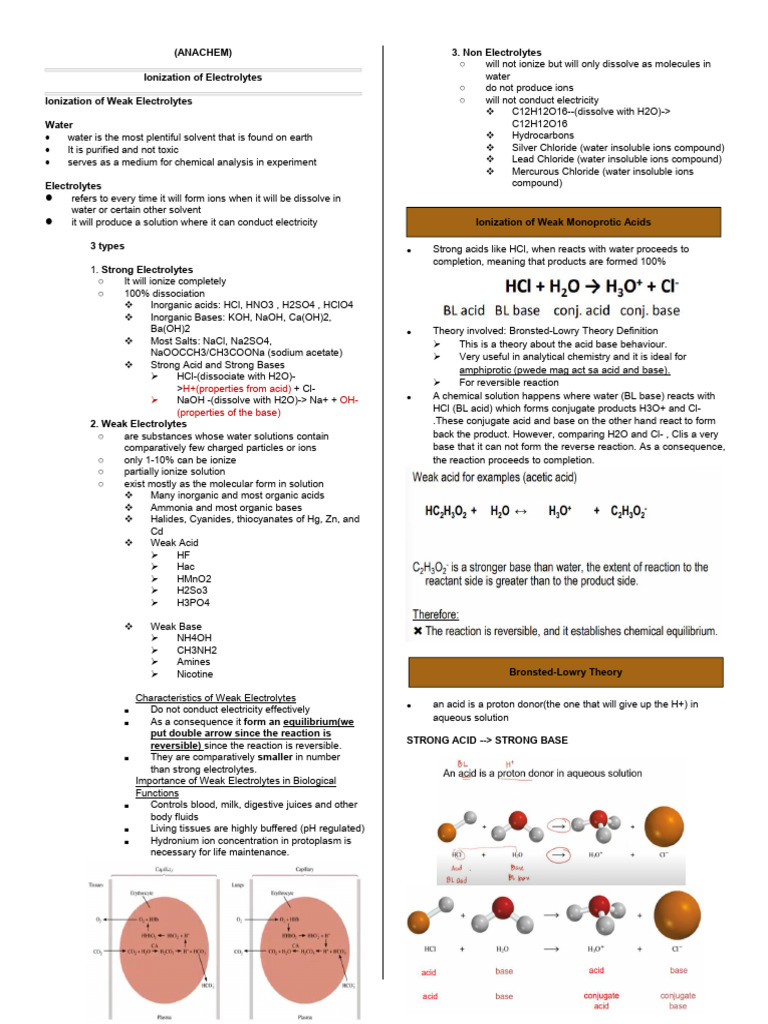 Reviewer Finals - Anachem Lec | PDF | Reaction Rate | Acid