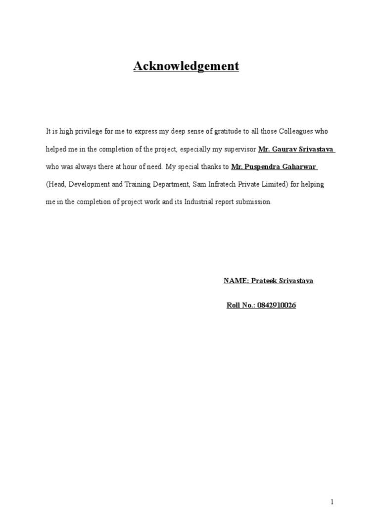 Acknowledgement: Roll No.: 0842910026 | PDF | Active Server Pages | Web ...