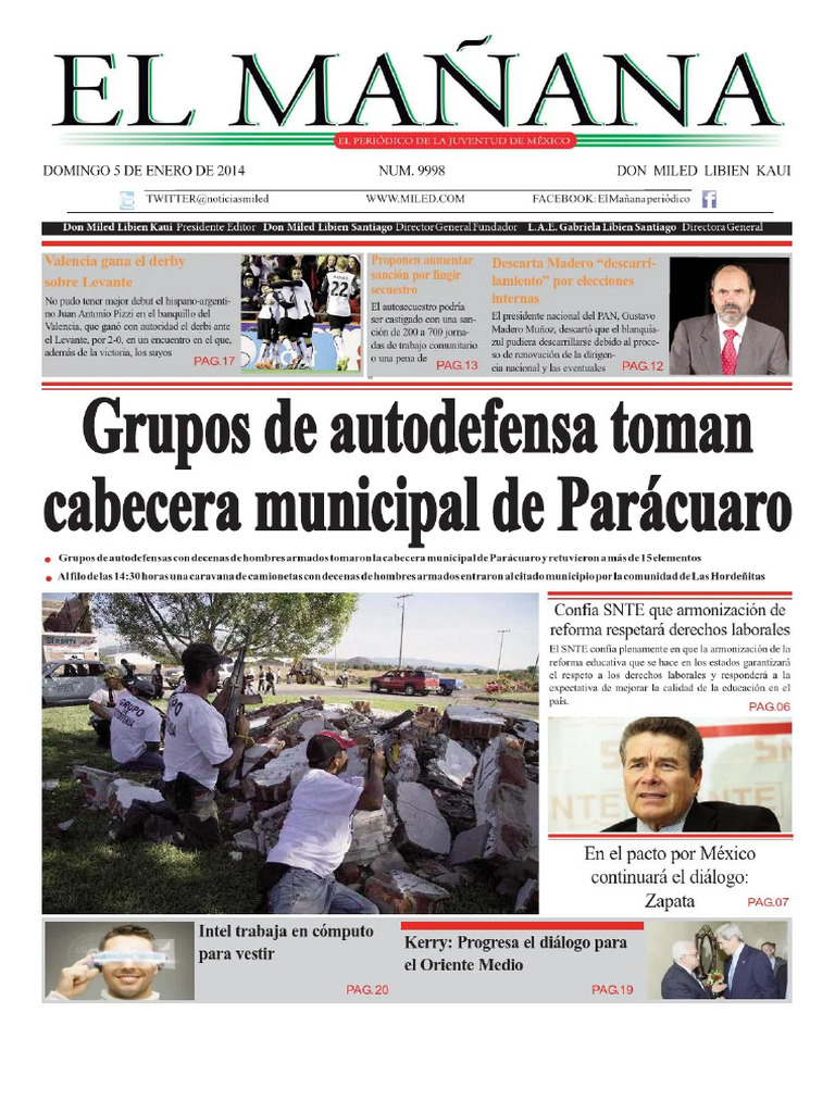 El mañana 05 01 14 (Mexibus) | PDF