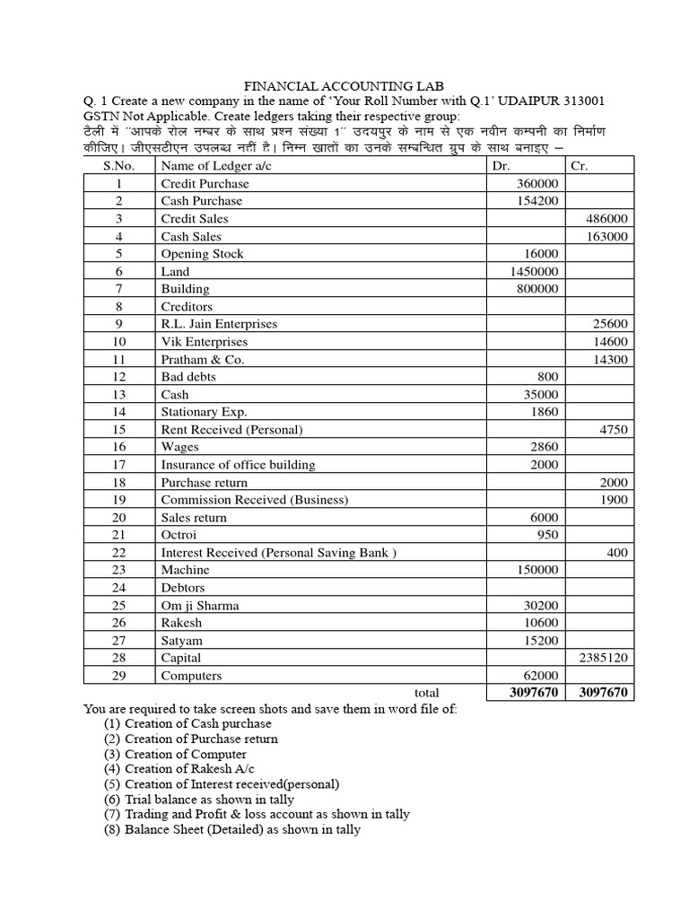 Model Paper 2024 Fin. Accounting Lab | PDF | Trade | Economies