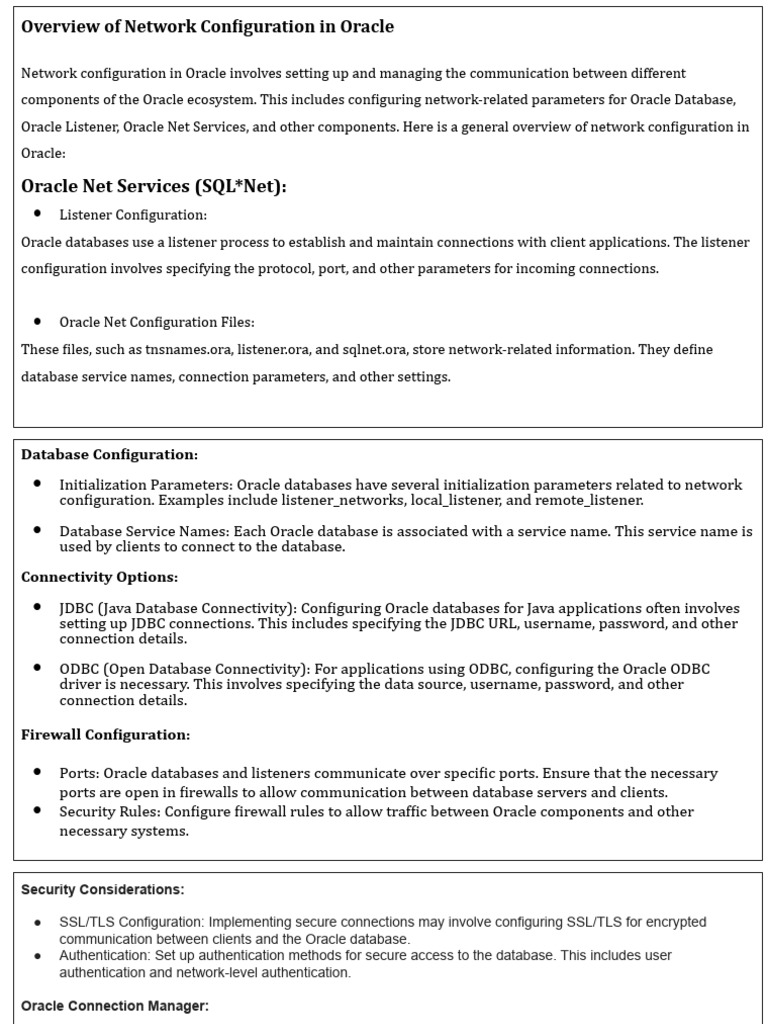 Oracle Network Configuration Guide | PDF | Port (Computer Networking ...