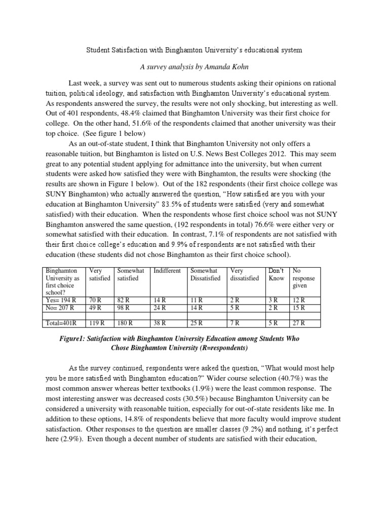 A Survey Analysis by Amanda Kohn | PDF | Survey Methodology | Textbook