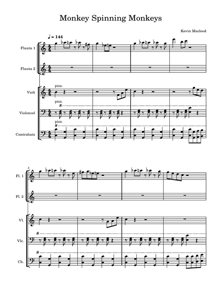 Monkey Spinning Monkeys Sheet Music | PDF