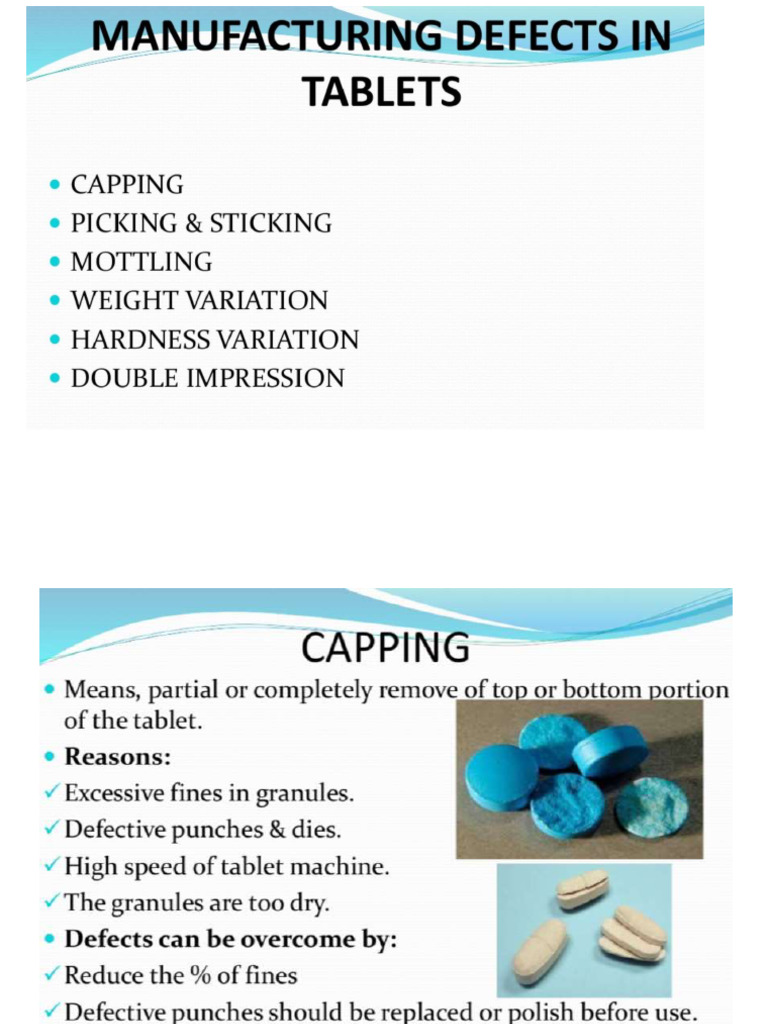 Tablet Defects | PDF